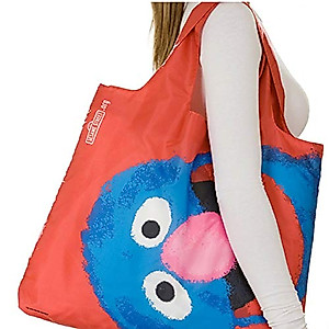 Envirosax Sesame St Reusable Grocery Bags, Eco-Friendly Polyester Grocery Shopping Tote, Set of 3 Multicolored Travel