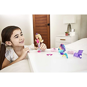 Barbie Dreamtopia Chelsea Doll & Dress-Up Set with 12 Fantasy Fashions & Accessories Themed to Royals, Mermaids, Unicorns & Dragons
