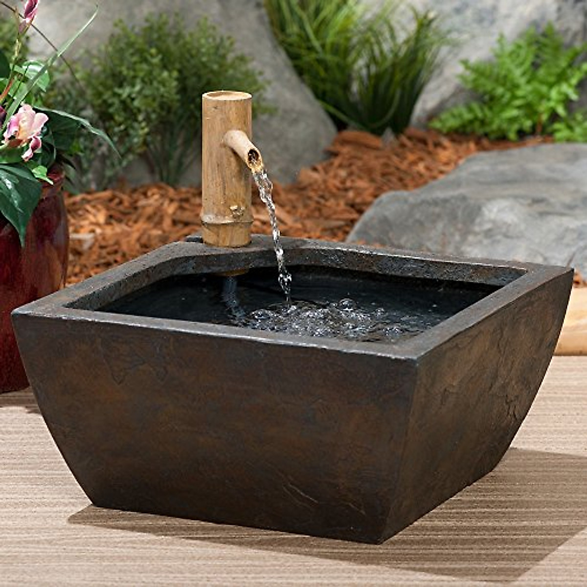 Aquascape Aquatic Patio Pond Water Garden with Bamboo Fountain, 16-Inch | 78197