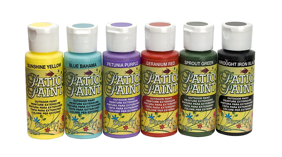 DecoArt Patio Paint Sample Pack – 6 Vibrant Colors