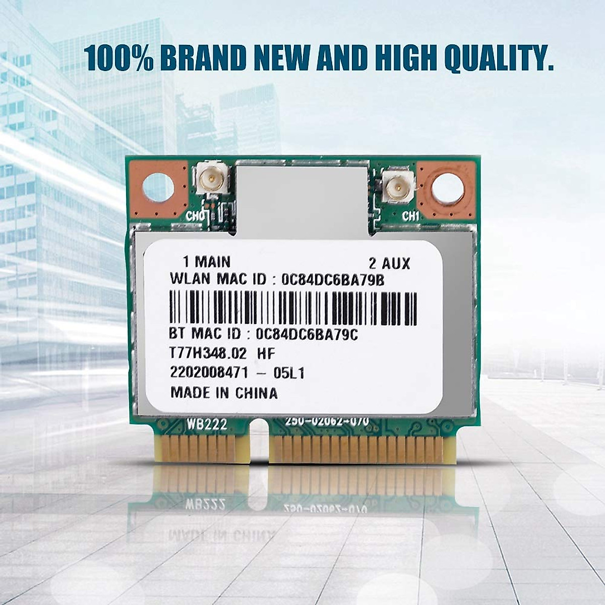 Mini WiFi Card, Dual Band 2.4G/5Ghz AR5B22 Network 300Mbps Bluetooth 4.0 WiFi Mini PCI-E Wireless Card use Network Adapter Network Card