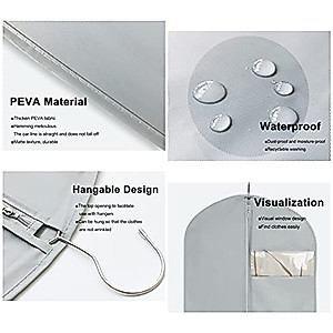 Garment Bags Suit Bag for Closet Storage (Set of 4)Dress Bags Hanging Garment Bag for Storage or Travel- 24''×44''/4Pack