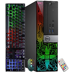 Dell OptiPlex 5050 Desktop Computers with 24 inch Monitor PC Bundle, 16GB DDR4 Ram 512GB M.2 NVMe SSD, WiFi, Bluetooth, i5-6500 3.2GHz, HDMI, Windows 10 Pro (Renewed)