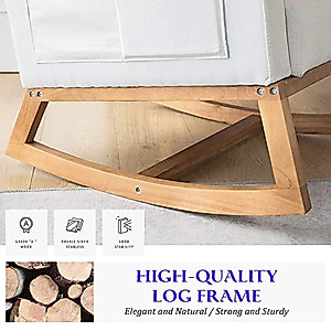 Paddie Rocking Chair Nursery Glider Rocker Chair Tall Back Upholstered Accent Armchair for Living Room Bedroom Office