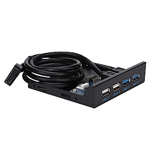 Sturdy Good Performance 2 Port Floppy Drive Front Panel, Durable Front Panel Floppy Drive, for 3.5-Inch Floppy Drive Plugging and Unplugging External Devices