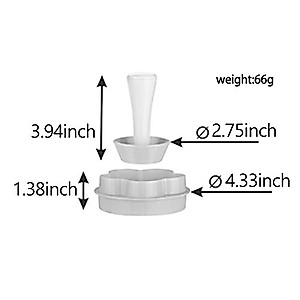 Plastic Pastry Tamper Tart Shell Molds Tart Cutter Flower/Round Dough Cookie Cutter Set Cupcake Mold for Muffin/Cupcake 602