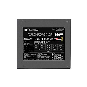 Thermaltake Toughpower GF1 650W 80+ Gold SLI/ CrossFire Ready Ultra Quiet 140mm Hydraulic Bearing Smart Zero Fan Full Modular Power Supply 10 Year Warranty PS-TPD-0650FNFAGU-1