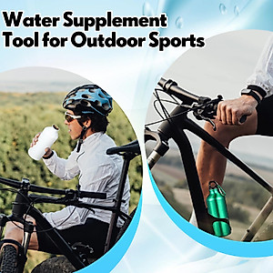 Tanlade 14 Pack Aluminum Water Bottles Bulk 20 oz Lightweight Reusable Blank Water Bottles Gym Sports Bike Leak Proof Bottles with Twist Cap Buckle for Travel Camping Running Cycling Outdoor, 14 Color