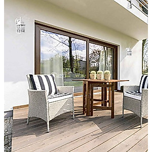 LIT-PaTH Outdoor LED Wall Lantern, Wall Sconce as Porch Light, 11W, 1000 Lumen, 5000K Daylight White, Aluminum Housing Plus Glass, Matte White Finish, ETL Qualified