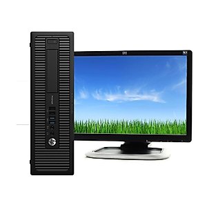 HP Desktop 600 G2 Computer Intel Quad Core i5-6500 3.2-GHz, 32GB Ram, 1TB SSD, with 22in LCD Monitors, DVD, WiFi, Windows 10 (Renewed) ¦