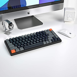 Vissles Wireless Bluetooth/USB Wired Mechanical Keyboard Hot Swappable Mechanical Gaming Keyboard Programmable Compact 84 Keys Tenkeyless RGB Dynamic Backlit for Mac Windows, Gateron Red Switch