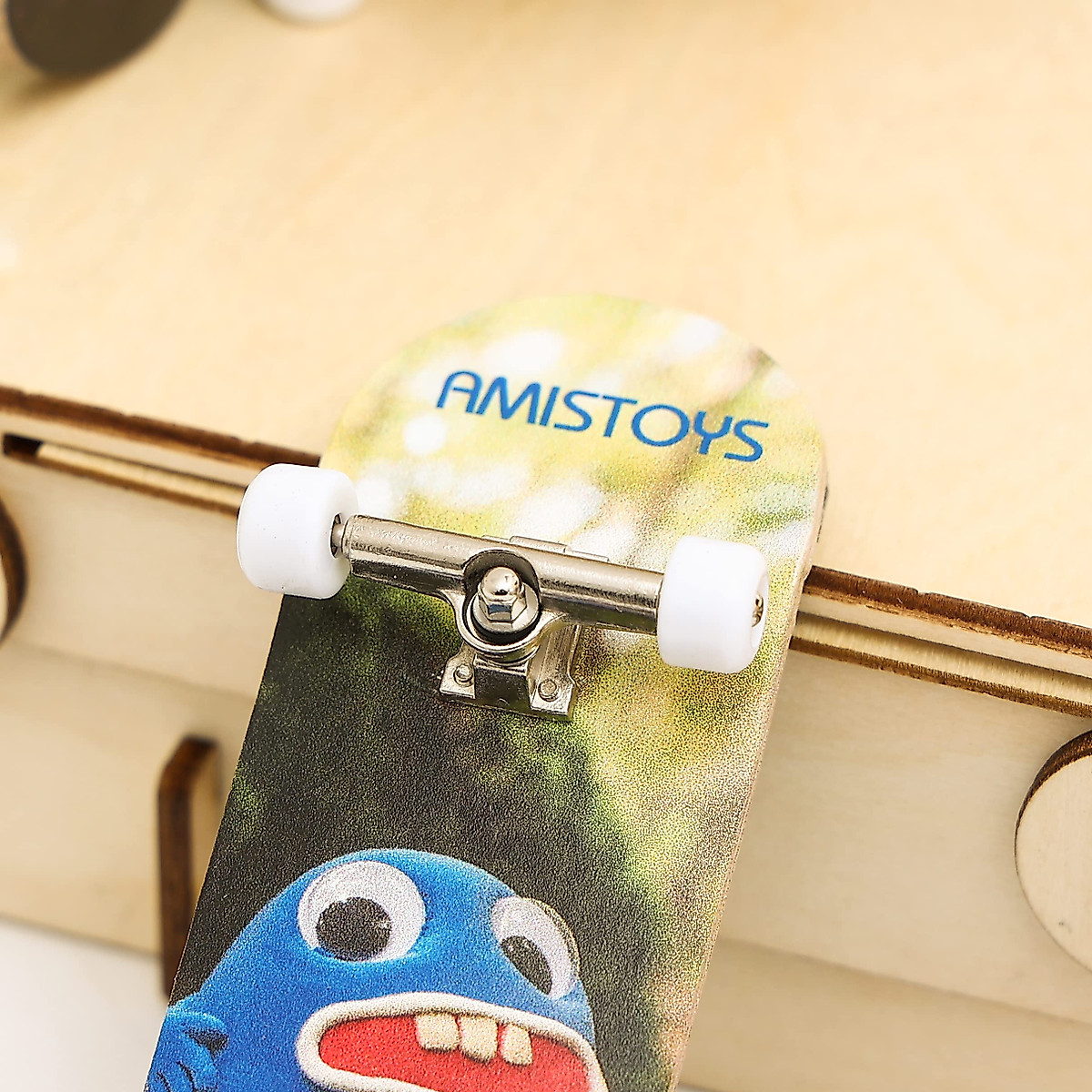 AMISLABTOYS Wood Finger Skateboard Professional Fingerboards Mini Skateboards for Fingers Adults and Teens,1pack 30mm*100mm