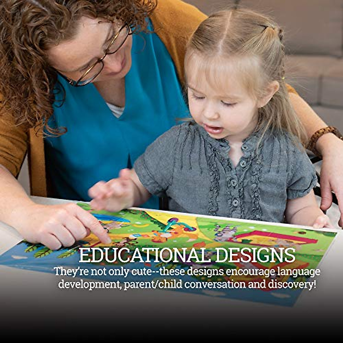 Klean Kids Animals at Play Disposable Placemats for Toddlers and Baby (40 Pack) - Fun Disposable Table Mats for Kids That Keep Children Happy at Restaurants and Protect Dining Table