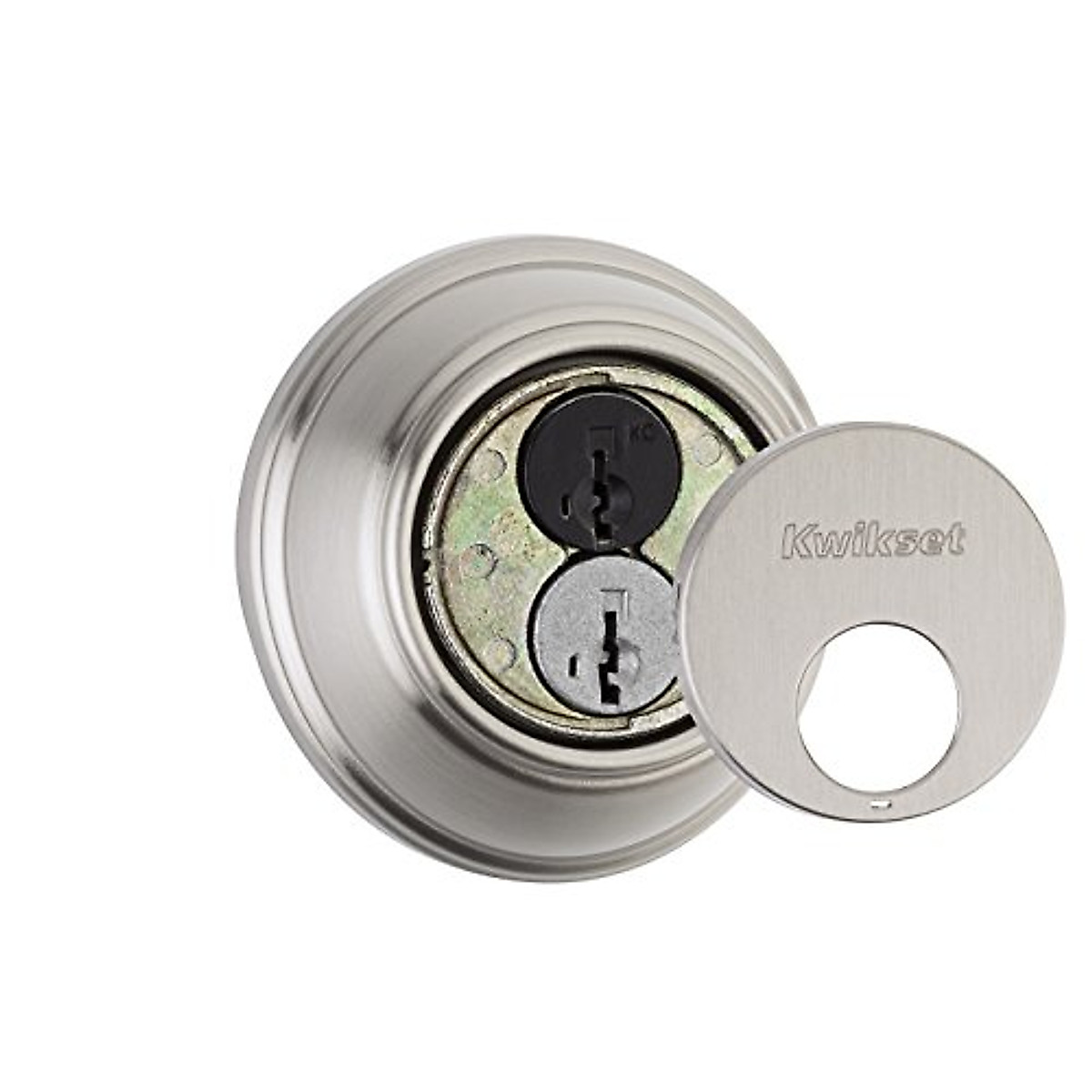 Kwikset 98160-009 816 Key Control Single Cylinder Deadbolt featuring SmartKey in Satin Nickel