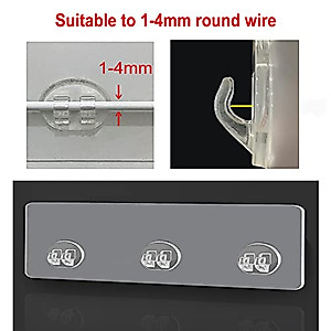 Hetjosee 4 Pcs Corner Shower Caddy Adhesive Replacement Hook, Adhesive Stickers for Shower Caddy Shelves Rack Basket Holder, Bathroom Organizer Hanging Hook