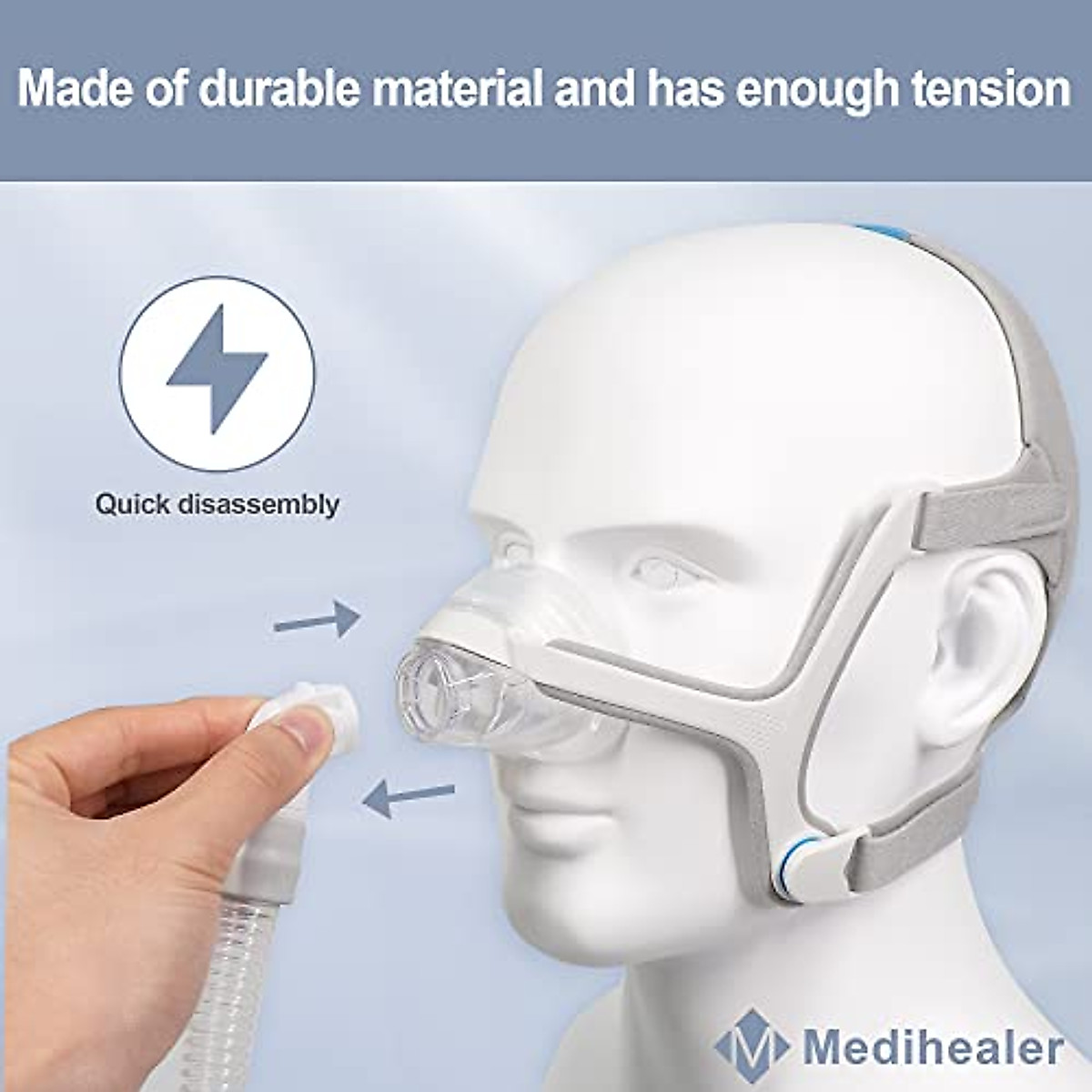 2 Packs Replacement Tube for N20, 2 Packs Replacement Short Tube Compatible with N20, Avoid Leakage and Reduce Noise，Great Value Supplies by Medihealer.