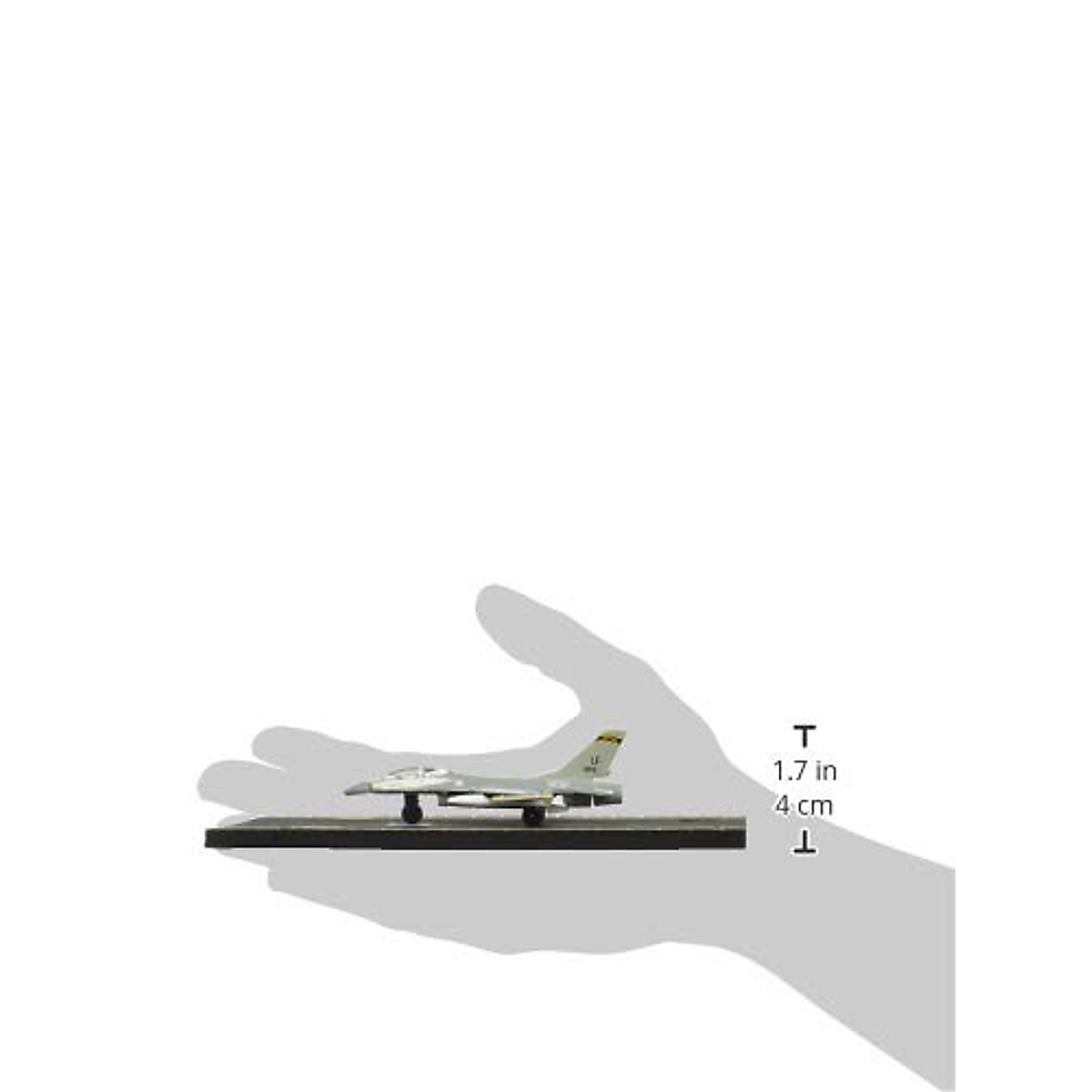 Hot Wings Planes F-16 (Military Markings) Jet with Connectible Runway,Grey