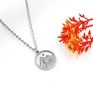 Uloveido Mustard Seed Mountain Necklace Stainless Steel Faith Pendant Inspirational Christian Baptism Religious Gift for Women Y2391