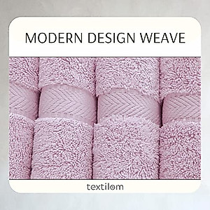 TEXTILOM Turkish Hand Towels for Bathroom – Hotel and Spa Quality & Soft & Absorbent & Quick Dry Bathroom Hand Towels – 100% Cotton Turkish Hand Towel Set of 4 (16 x 28 inches)- Lavender