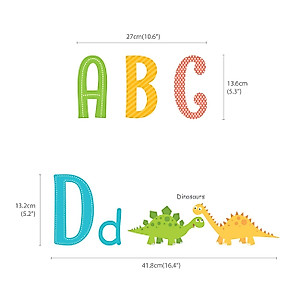 DECOWALL DA-1701 Alphabet ABC with Pictures Kids Wall Stickers Wall Decals Peel and Stick Removable Wall Stickers for Kids Nursery Bedroom Living Room (Large) d?cor