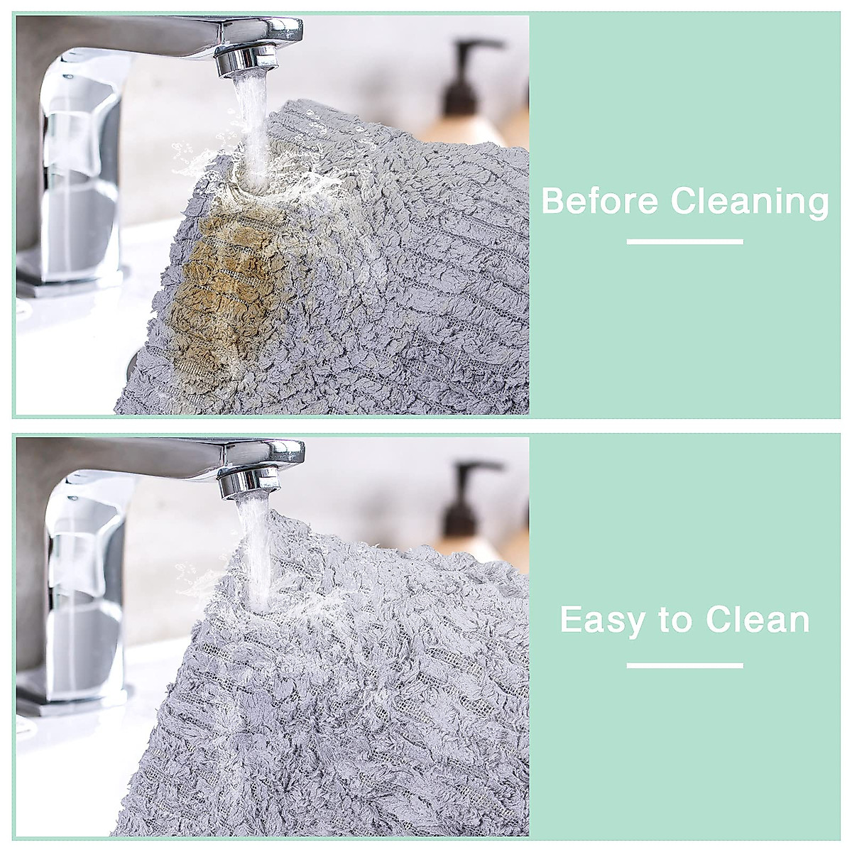 Dish Cloths - Dish Towels Ultra Absorbent, 12 Pack Dish Towels for Kitchen, Reusable Cleaning Towels Easy Care, Durable Kitchen Towels, Cleaning Rags 11.8 inch X 11.8 inch Drying Fast