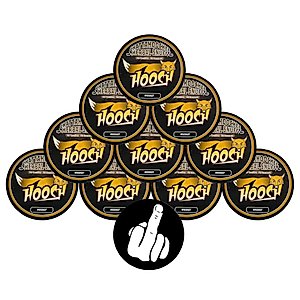 Hooch Herbal Snuff Whiskey Pouch Packs - 10 Cans - Includes DC Crafts Nation Skin Can Cover - Middle Finger
