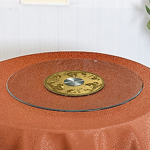 WEBUP Glass Lazy Susan Turntable 20inch 24inch 28inch 30inch 34inch 38inch Large Rotating Serving Tray Round Table Revolving Plate Tempered Glass Swivel Tray, Thick 8mm (Size : 100cm/38Inch)