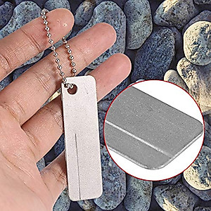 Fishing Sharpening Stone, 2.6 X 0.8Inch Portable Fish Hook Sharpening File Fish Knife Grinding Tool with Keychain for Fish Hook for Hiking for Outdoor Fishing
