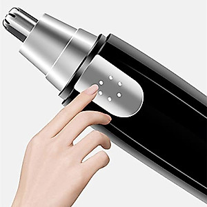 Toexy Beauty Ear and Nose Hair Trimmer Clipper - Painless Eyebrow Facial Hair Trimmer for Men Women, Battery-Operated and Waterproof Cutter Easy Cleaning(Black)
