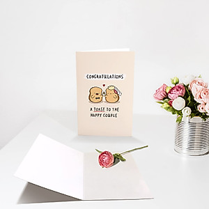 Funny Wedding Pun Card, Cute Congrats Engagement Card for Couple, Bridal Shower Card, Bachelor Party, A Toast To The Happy Couple
