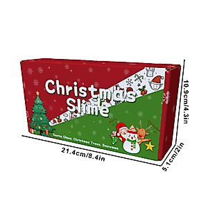 3 Pack Christmas Butter Slime Kit for Kids, Slime Kit for Girls & Boys, with Santa, Xmas Tree, Snowman, Party Favors & Putty Fun