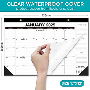 2023-2024 Desk Calendar, 18 Month Desk Calendar/Wall Calendar Combo, 17" x 12", January 2023-June 2024, Highlight Holidays, Planning Calendar, Thick Paper