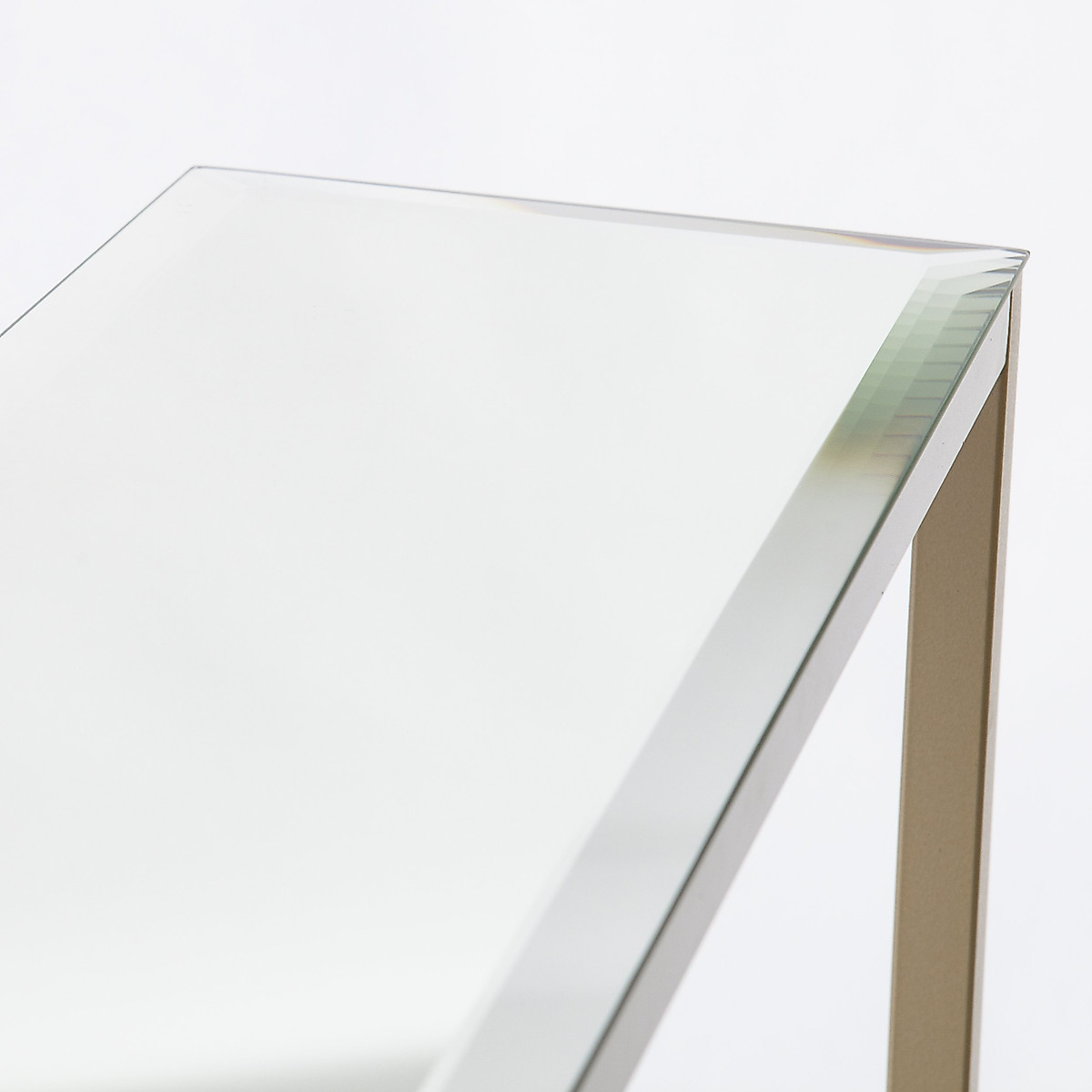 Furniture HotSpot Metal Skinny Console Table - Slim Profile w/Mirror Top (56x30)