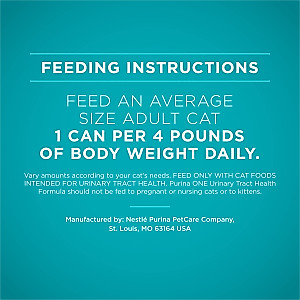 Purina ONE Urinary Tract Health, Natural Pate Wet Cat Food, Urinary Tract Health Beef & Liver Recipe - (Pack of 24) 3 oz. Pull-Top Cans