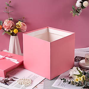 Elephant-package 8" Medium Valentine's Day Love Heart Gift Box with Lid, Ribbon and Tissue Paper, Collapsible Gift Box, for Anniversary, Bridesmaid, Girlfriend Gift Wrapping, Presents.