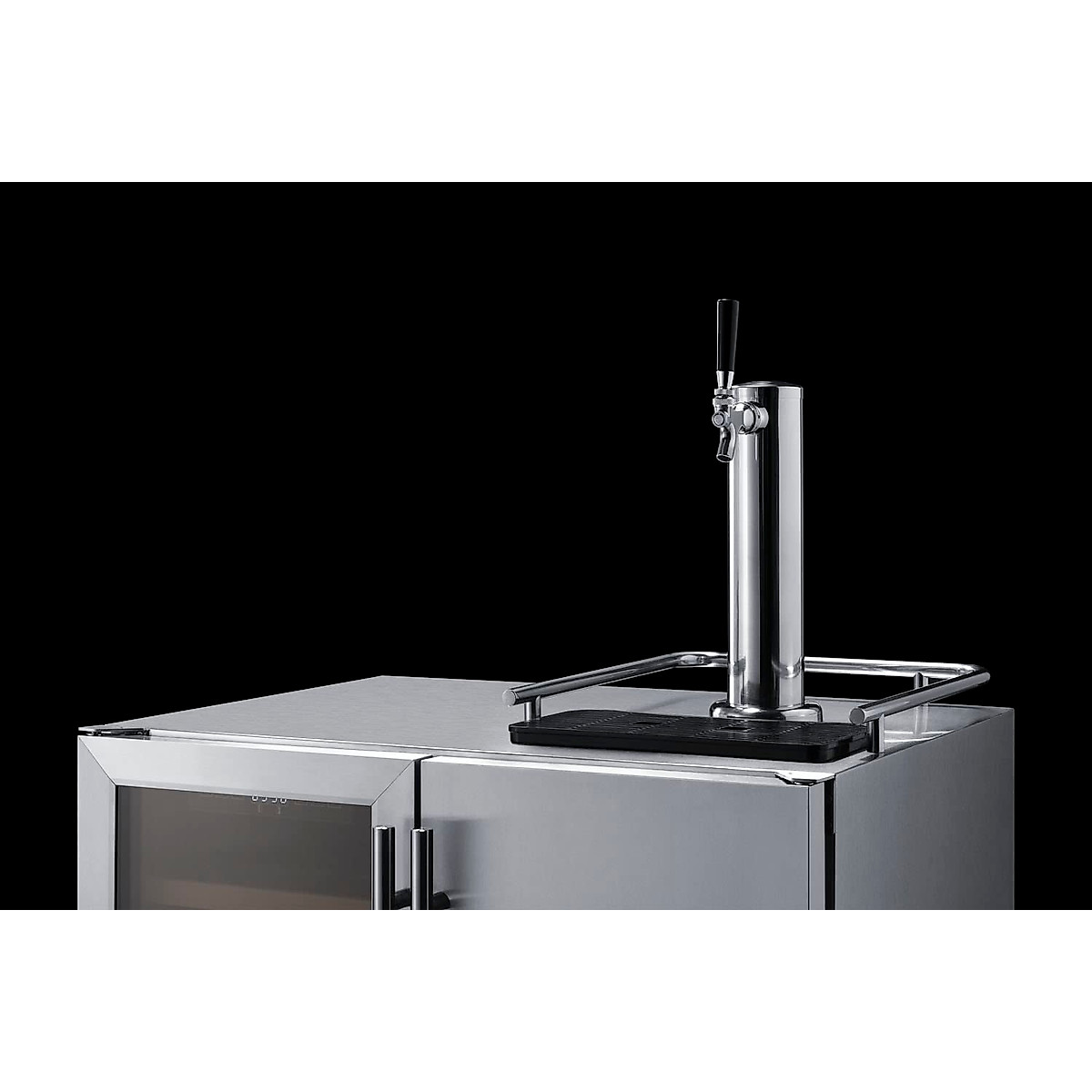 Summit Appliance SWBC3041 30" Wide Built-in Undercounter Indoor/Outdoor Combination Dual Zone Wine Cellar/Kegerator with Tapping Equipment, Digital Thermostat, Adjustable Shelving, Beer Dispenser