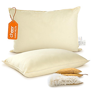 Cheer Collection U Shaped Body Pillow - Down Alternative Full Body Pillow for Side Sleeper, Pregnancy, Neck and Shoulder Support - Zippered Cover
