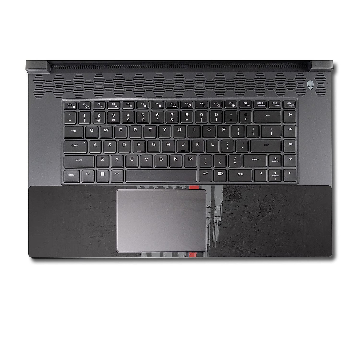 MightySkins Skin Compatible with Alienware M17 R5 (2022) Full Wrap Kit - Thin Red Line | Protective, Durable, and Unique Vinyl Decal wrap Cover | Easy to Apply & Change Styles | Made in The USA