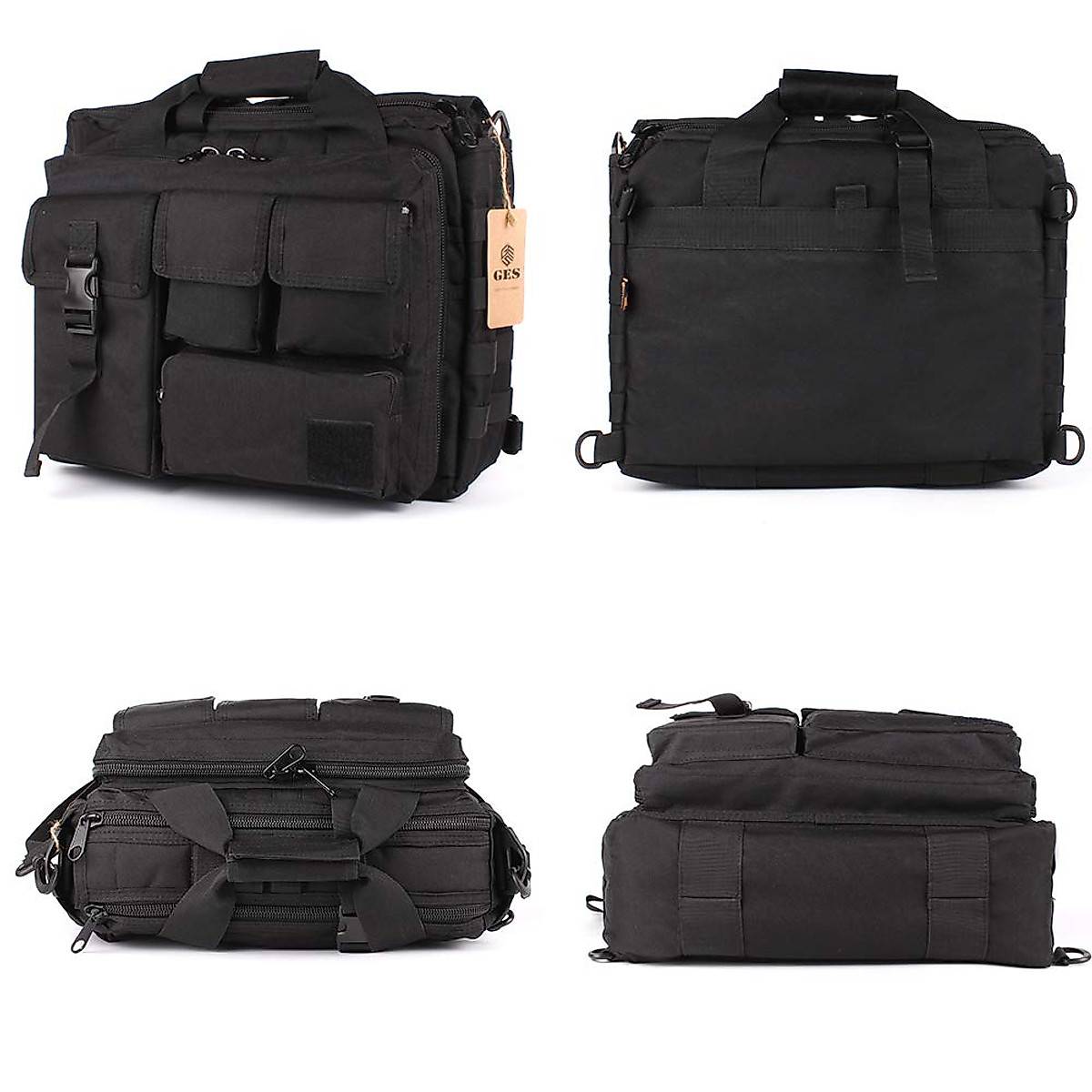 GES Tactical Briefcase, 17.3 Inch Men's Messenger Bag Military Briefcase for Men