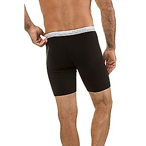 JP 1880 Menswear Big & Tall Plus Size L-8XL Stretch Cotton Long Leg Boxer Briefs Black 66/68 711242 10