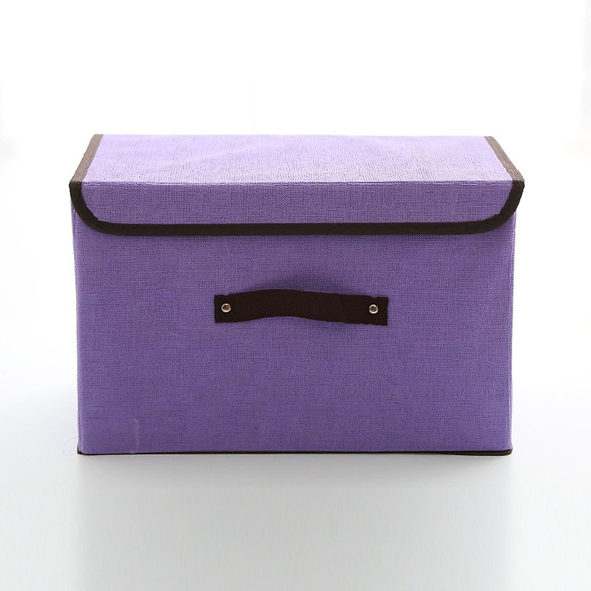 MOCOFO Set of 2 Foldable Storage Box with Lids and Handles Storage Basket Storage Needs Containers Organizer With Built-in Cotton Fabric Closet Drawer Removable Dividers