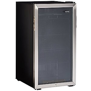 Danby 120 Can Beverage Center Soda Beer Bar Mini Fridge Cooler, Stainless Steel