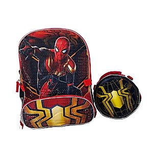 Fast Forward Spiderman "Movie" 16" Backpack with shaped Lunch Bag