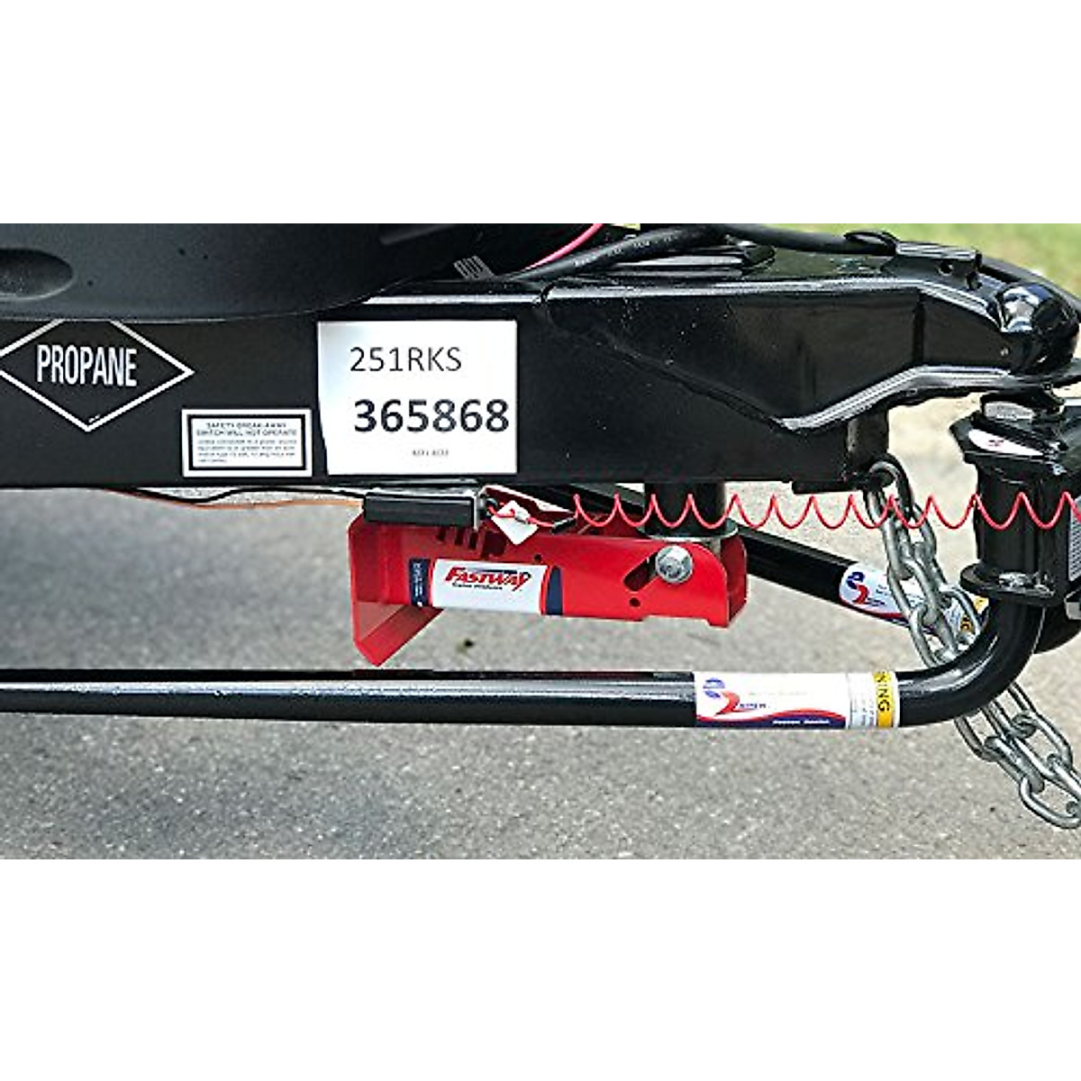 Fastway Flip 88-00-6500 Trailer Tongue Automatic Fold-Up Jack Foot Plate--6 Inch Extension (2-Inch Inner Jack Tube), 2 1/4 Inch , RED