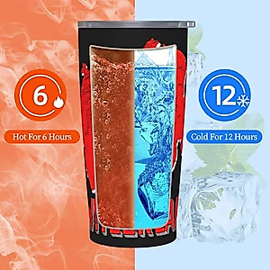 VKKOEWL Switzerland Swiss Flag Map Stainless Steel Insulated Tumbler 20 Oz Travel Water Bottle Coffee Mug Drink Cup With Lid Straw