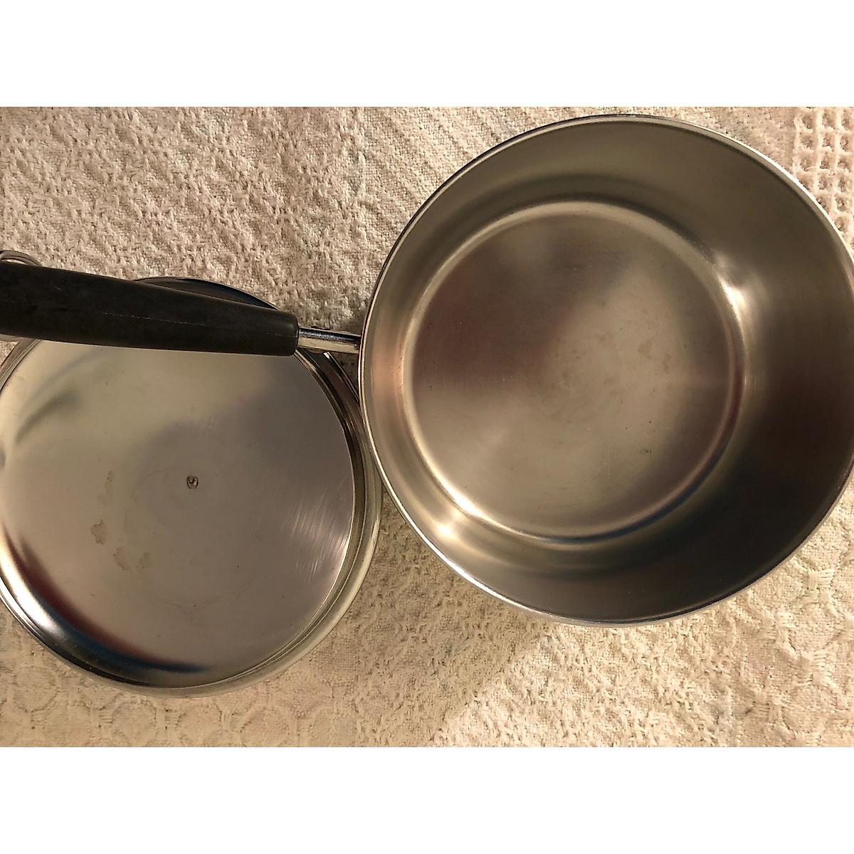Vtg Revere Ware SS Copper Bottom 1 1/2qt Saucepan