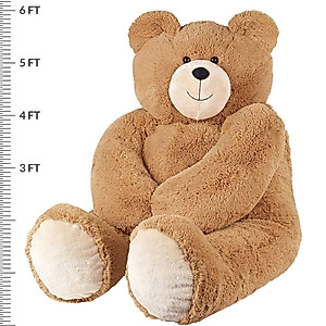 Vermont Teddy Bear Giant Stuffed Animals - Life Size Teddy Bear, 6 Foot, 6 FT, 72"