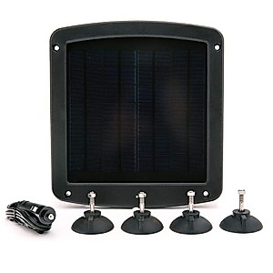 Battery Tender 5 Watt Solar Panel 12V Battery Charger with Charge Controller - IP67 Weatherproof - Windshield Mountable for Motorcycles, Cars, SUVs and Campers - 021-1171