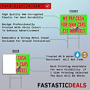 Fastasticdeals Weatherproof Yard Sign Apartment for Rent Business B Black Lawn Garden 24x18 Inches 2 Sides Print