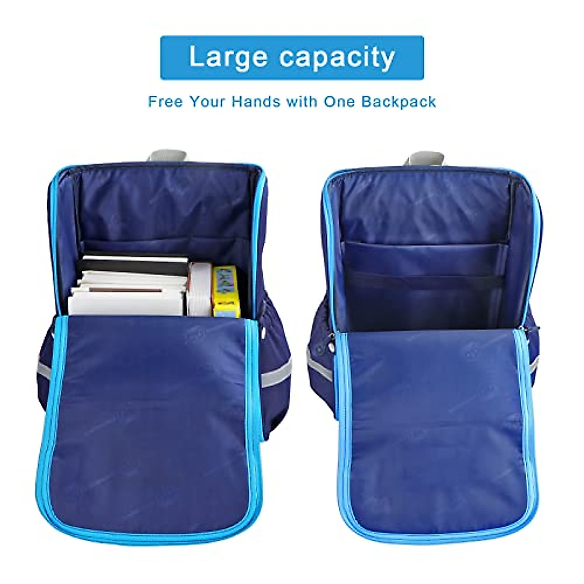 Fsoezso School Backpacks 16 * 12 * 5 in for boy, Cute Book Bag with Compartments for Teen boy Kid Students Elementary Middle School, Kids' School Bag, Blue